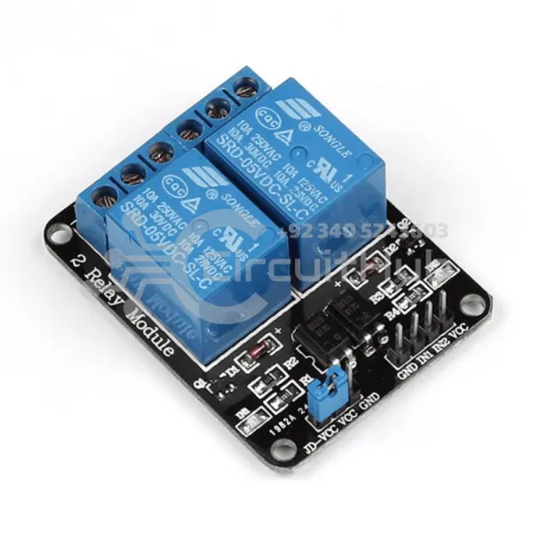 5V 2 Channel 240VAC 10A Relay Module | CircuitHub