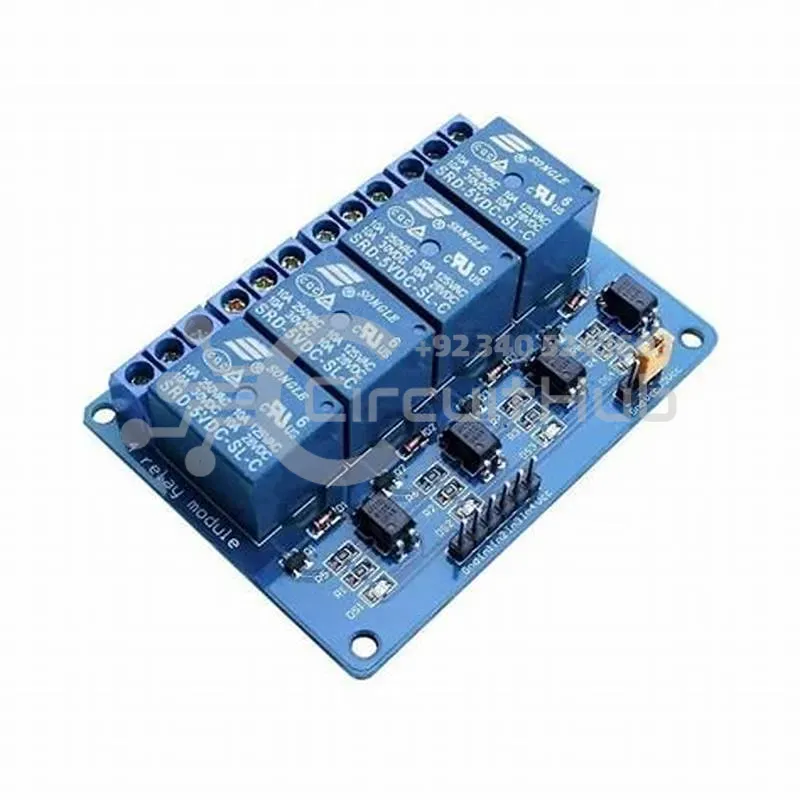 5V 4 Channel 240VAC 10A Relay Module | CircuitHub