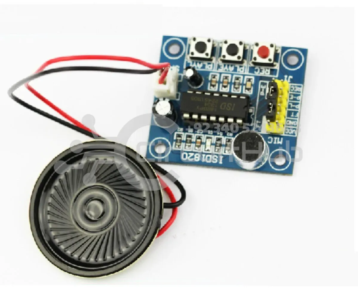 ISD1820 Voice Recording & Playback Module Sound Sensor with Microphone ...