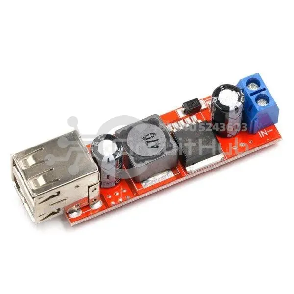 LM2596 DC 6V-40V To 5V 3A Double USB Charge DC-DC Step-down Converter Module | CircuitHub